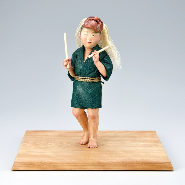 Formed with Toso Over Wooden Core and Covered with Japanese Paper ...