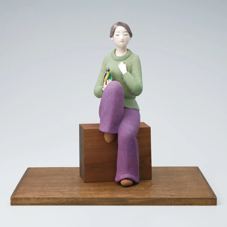 木彫布貼彩色「想いの壺」 (Michi Manabe) ｜Gallery Japan